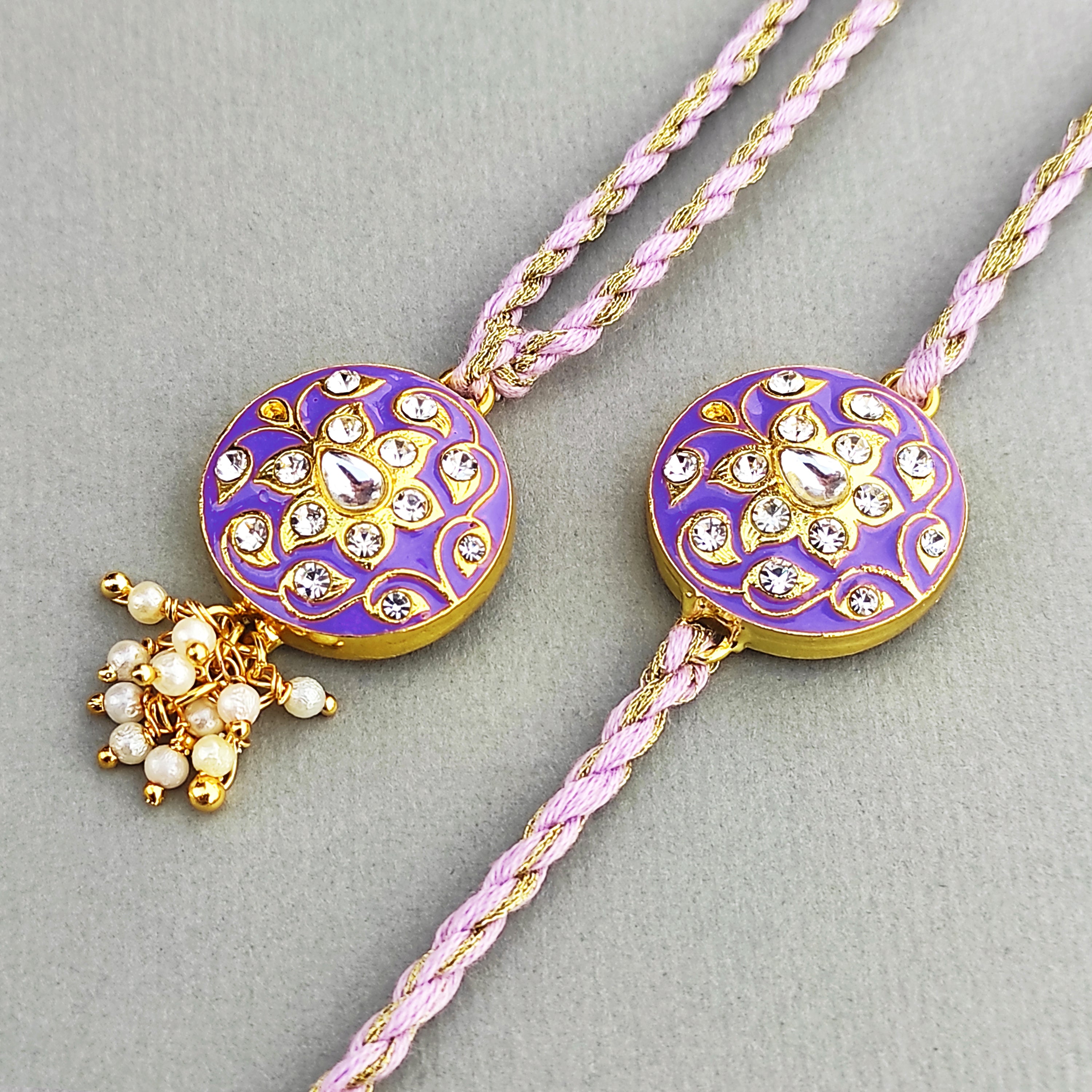 The Purple Buta Rakhi & Lumba - Set of 2 – JAMUNI DESIGN COMPANY